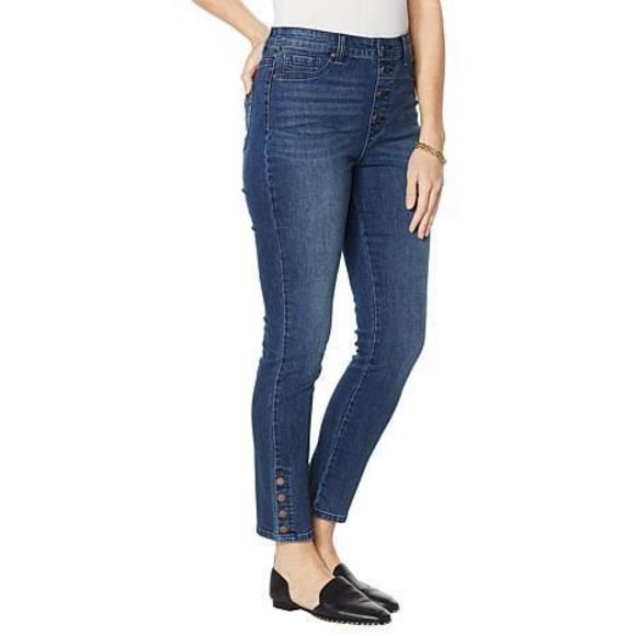 Diane Gilman | Jeans | Dg Cs Side Snap Ankle Skin Black Pxs | Poshmark